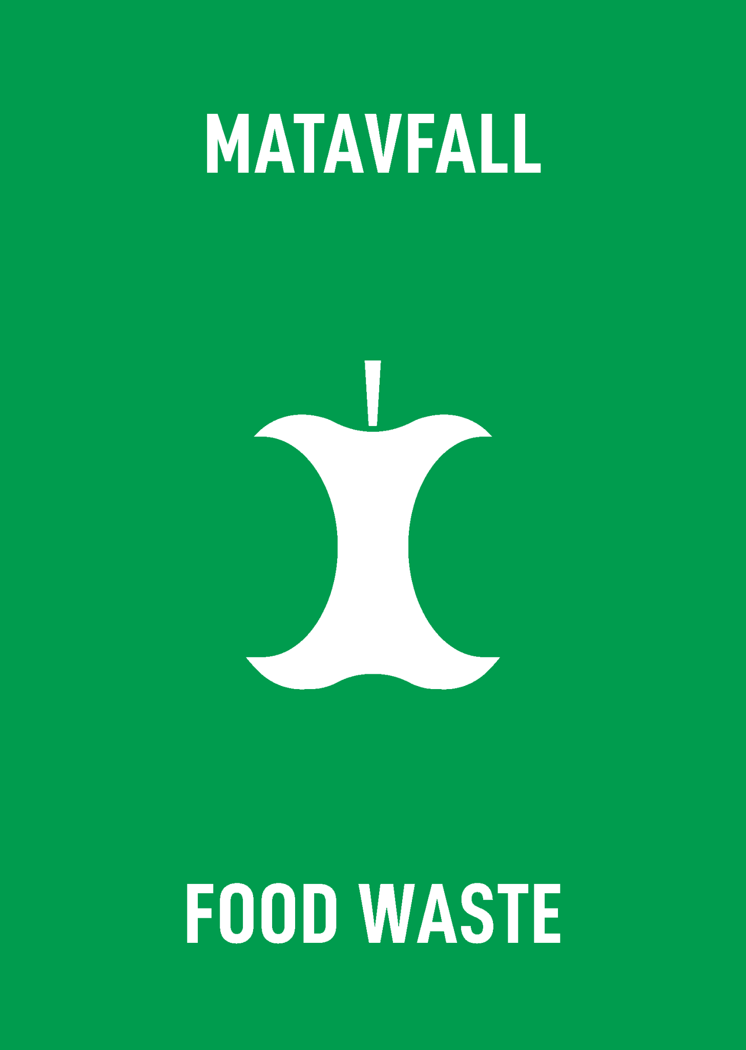 Skyltdekal A4 för matavfall – hållbar och återvinningsbar